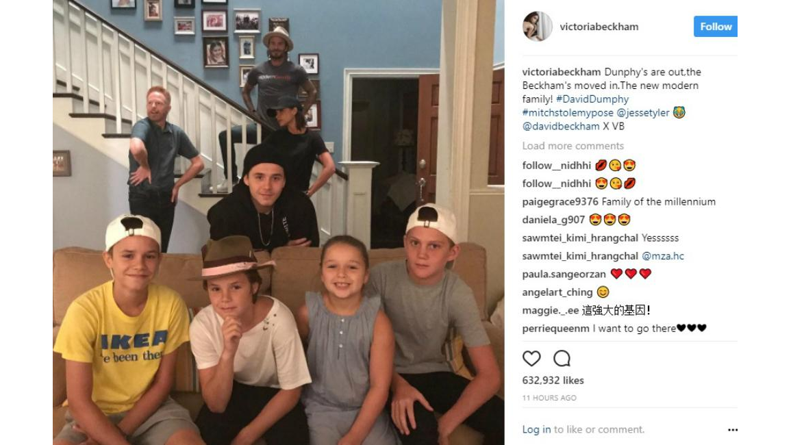 David and Victoria Beckham visit Modern Family set - 8days