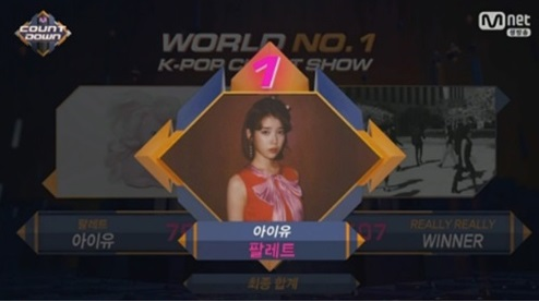 IU Wins ′M COUNTDOWN′ Trophy With ′Palette′ - 8days