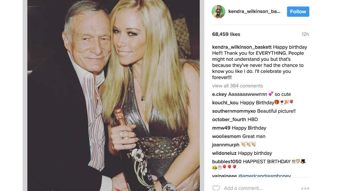 Kendra Wilkinson wishes Hugh Hefner a happy birthday - 8days