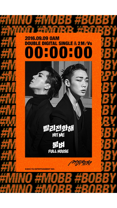 WINNER′s Song Min Ho and iKON′s Bobby Release Countdown Poster for ′MOBB′ - 8days