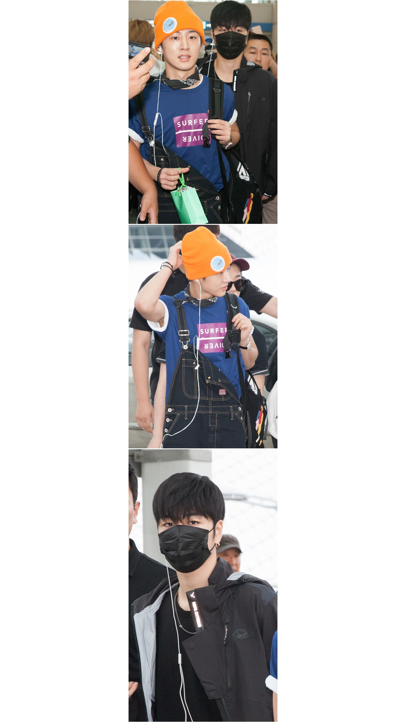 iKON Shows Off Their Airport Fashion Sense with Colorful Looks - 8days