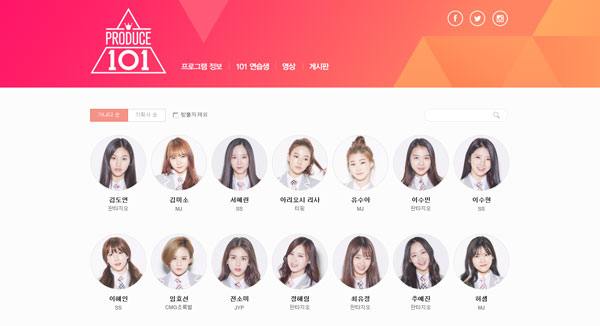 101 Trainees in Mnet′s ′Produce 101′ to be Unveiled Beginning Today (12 ...