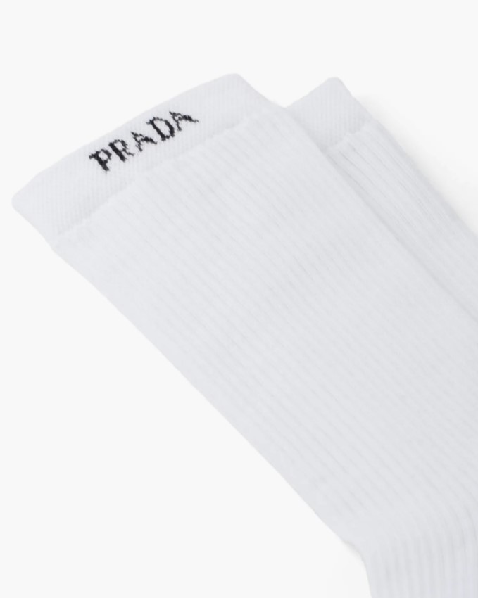 Prada Now Sells S$335 White Cotton Logo Socks - TODAY