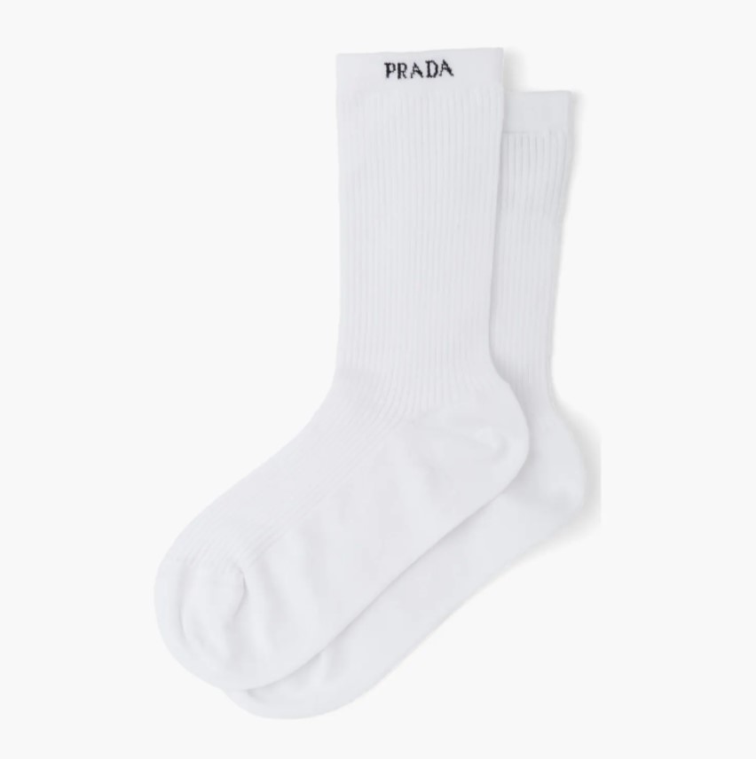 Prada Now Sells S$335 White Cotton Logo Socks - TODAY