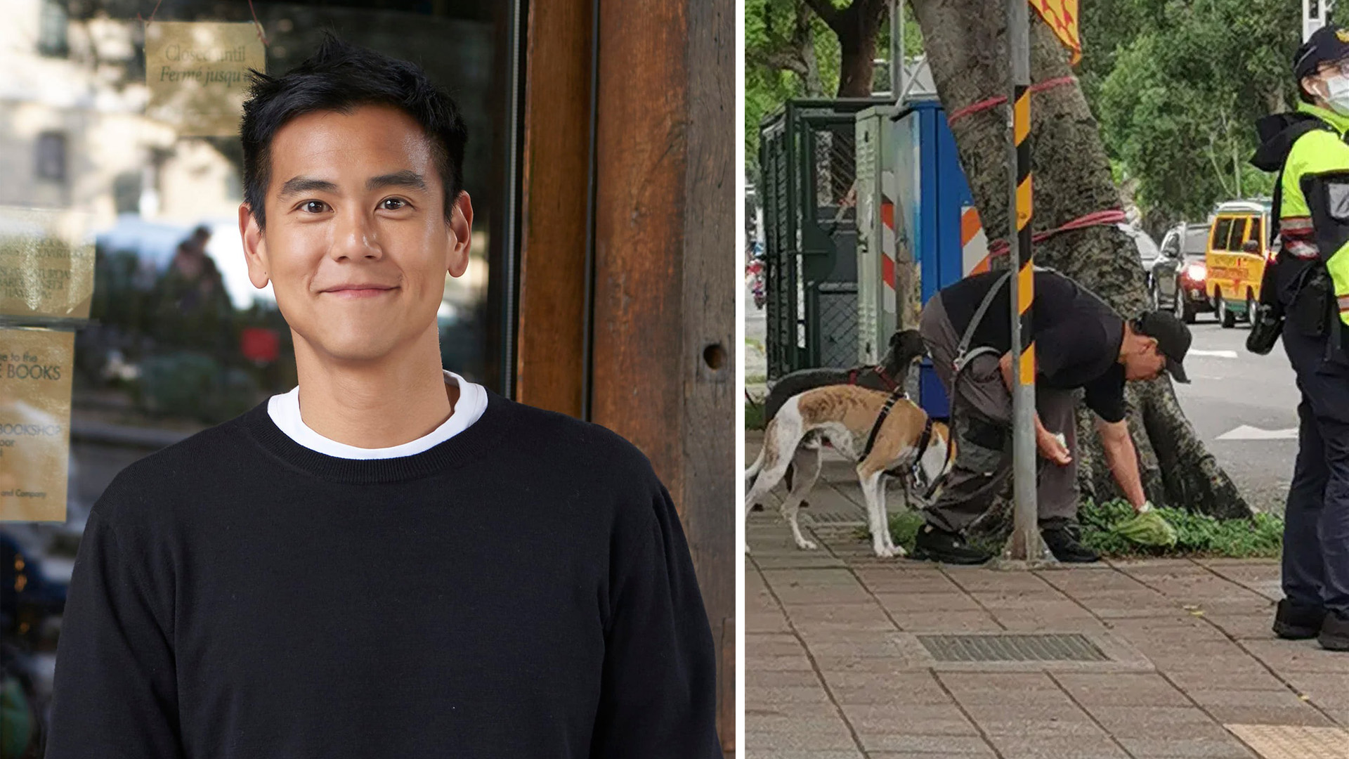 Eddie Peng Praised For Cleaning Up After His Dogs In Public - 8days