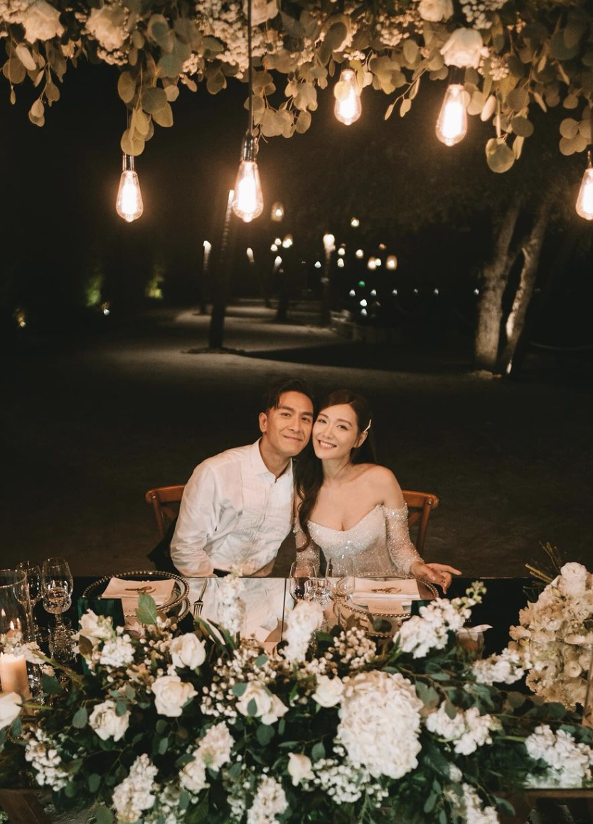 The moment Kenneth Ma exchanged vows with Roxanne Tong at their Ko ...