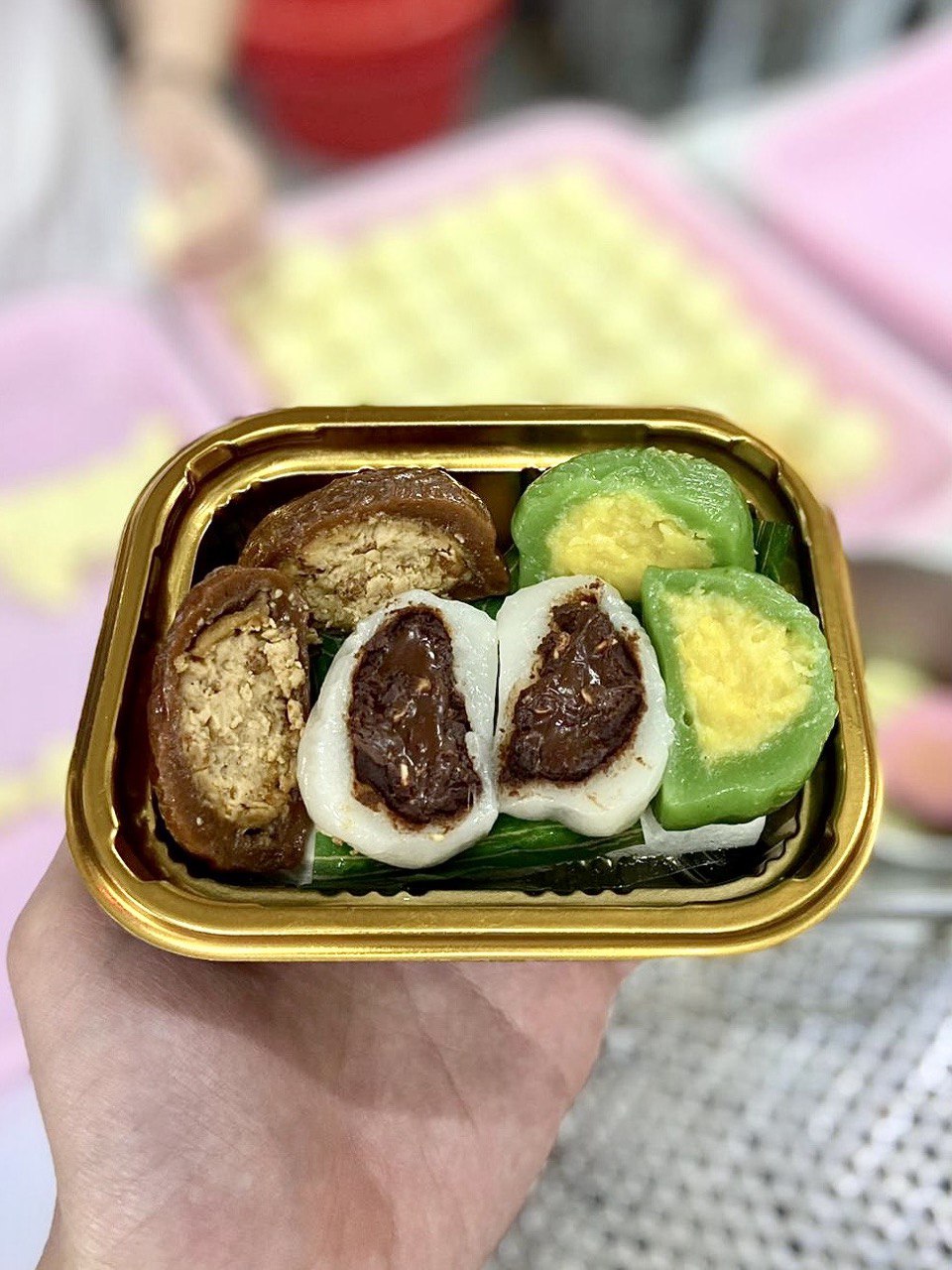 Ang ku kueh specialist Poh Cheu has Biscoff cinnamon and dark choc ...