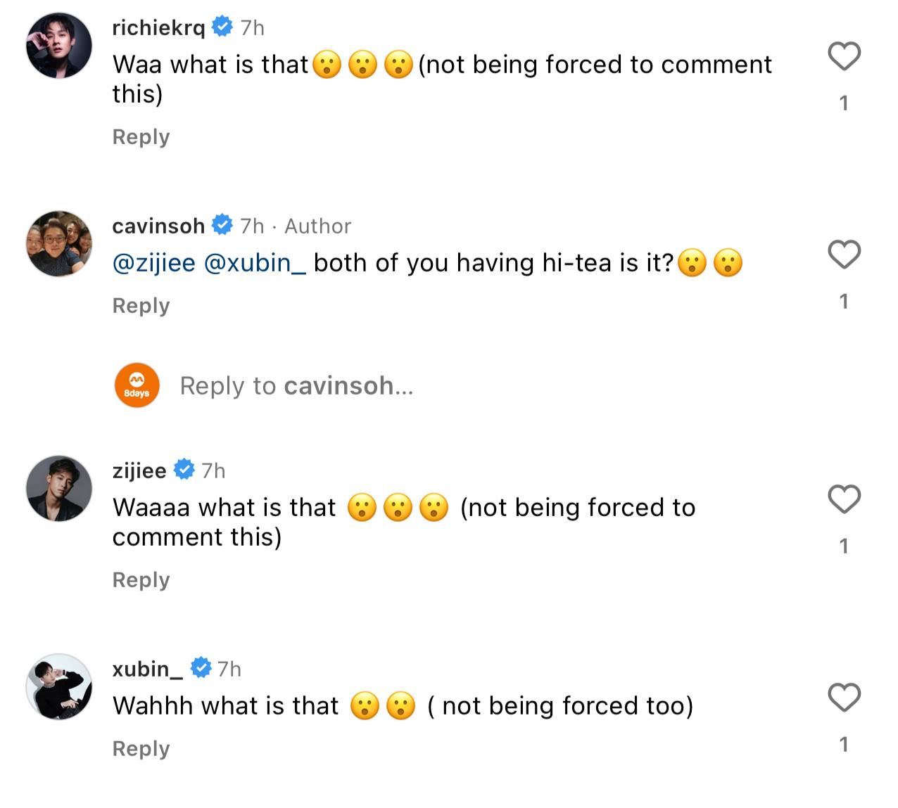 Cavin Soh ‘forced’ Zong Zijie to leave a comment on his IG, and we ...