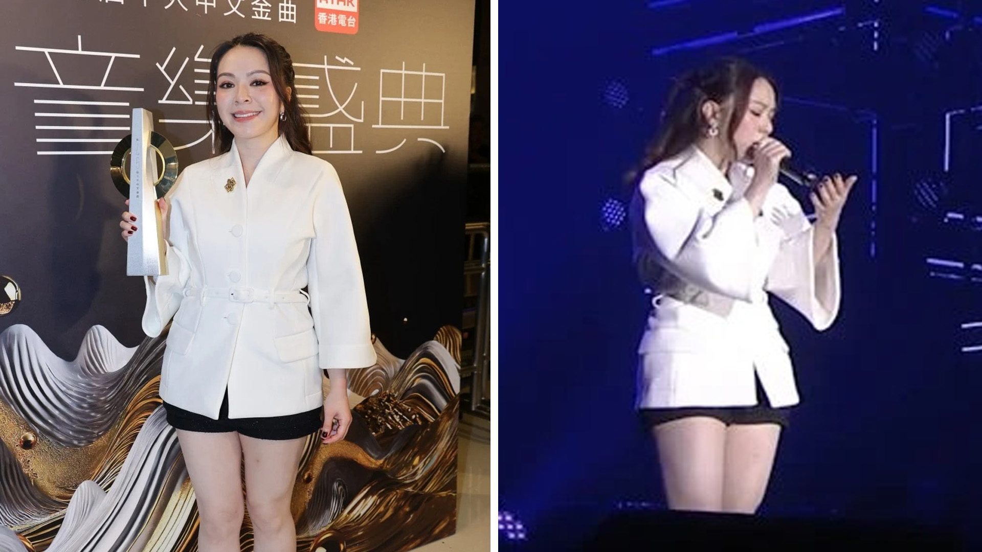 HK Star Slammed For Singing Lyrics Off Her Hand During Awards Show ...